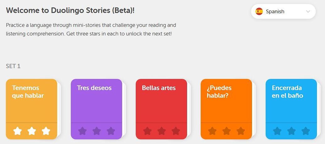 New Beta feature in Duolingo Spanish - reading/listening comprehension ...